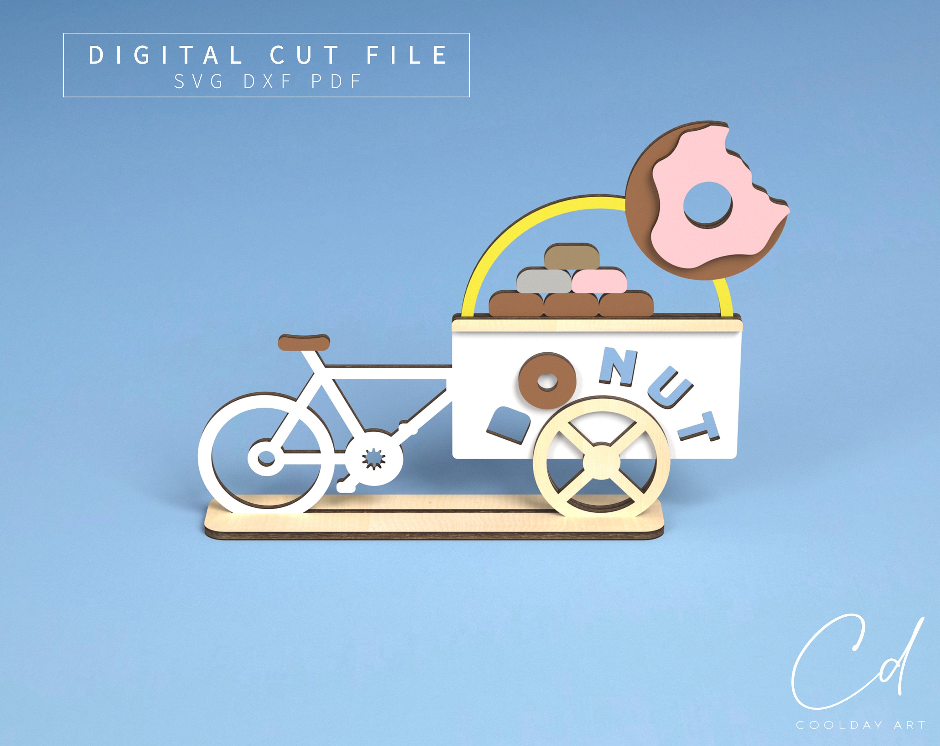 Food Cart, Ramen Cart, Fries Kiosk, Donut Cart, Vending Machine SVG DXF ...