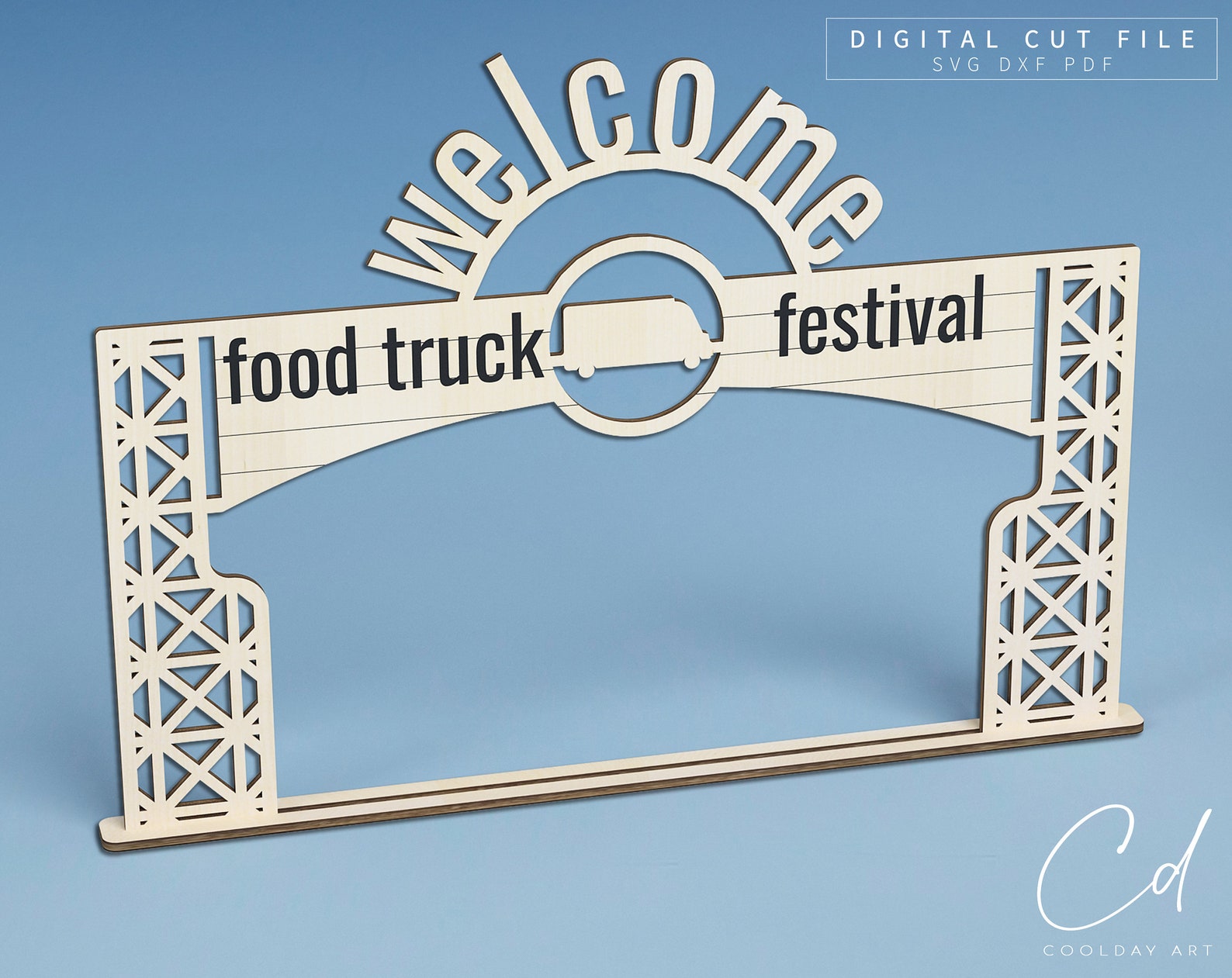Food Truck, Cafe Truck, Ice Cream Cart, Taco SVG DXF PDF - Glowforge ...