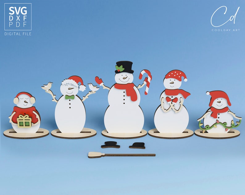 Schneemann Plotterdatei Plotterdatei SVG DXF PDF Laserforge - Etsy.de
