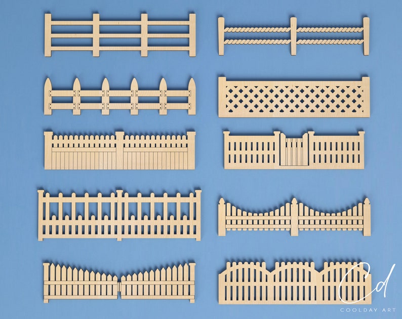 Fences, House Fence, Ranch Fence, Barrier, SVG DXF PDF - Glowforge ...