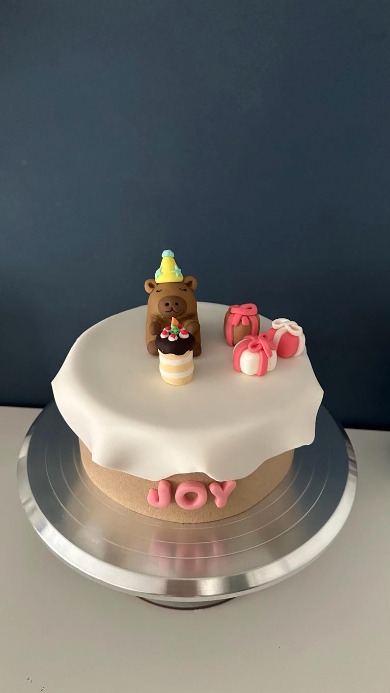 Handmade Fondant Capybara Cake Topper – Birthday Party Decoration - Etsy UK