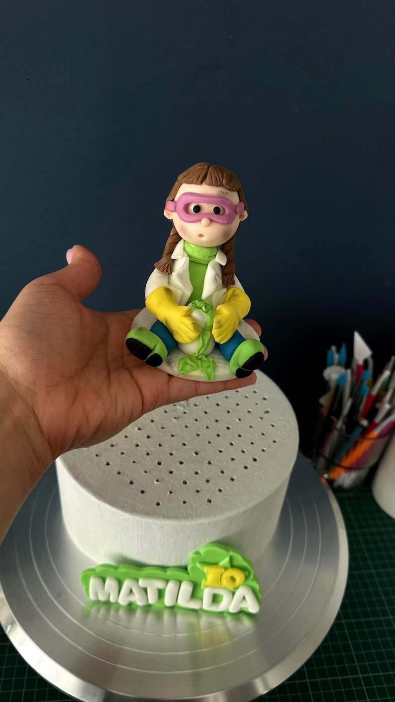 Mad Scientist Fondant Cake Topper - Personalized Science Birthday - Etsy UK