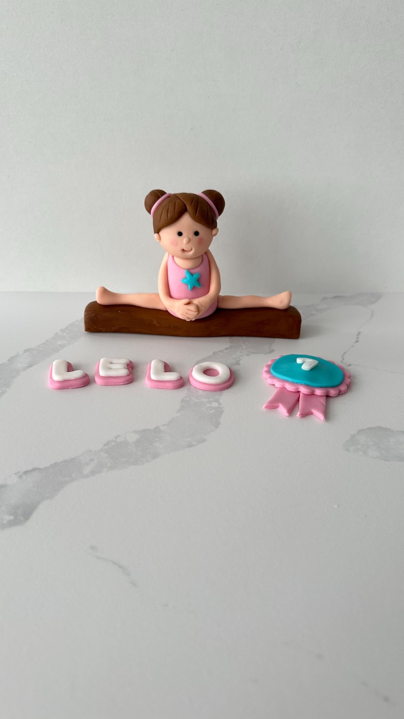 EDIBLE Handmade GYMNASTICS GIRL on a Beam and a Ribbon. - Etsy