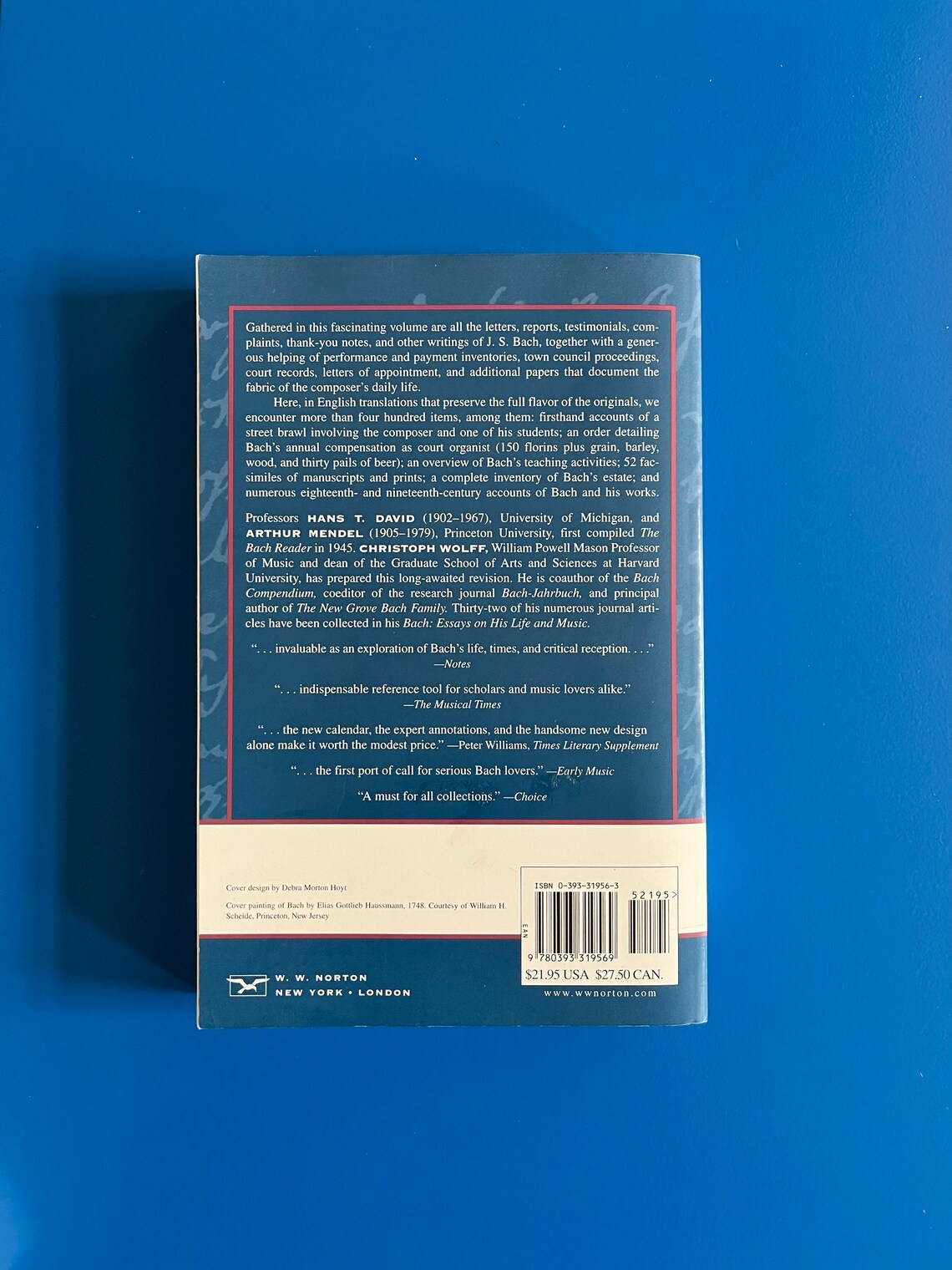 The New Bach Reader: a Life of Johann Sebastian Bach in Letters and ...