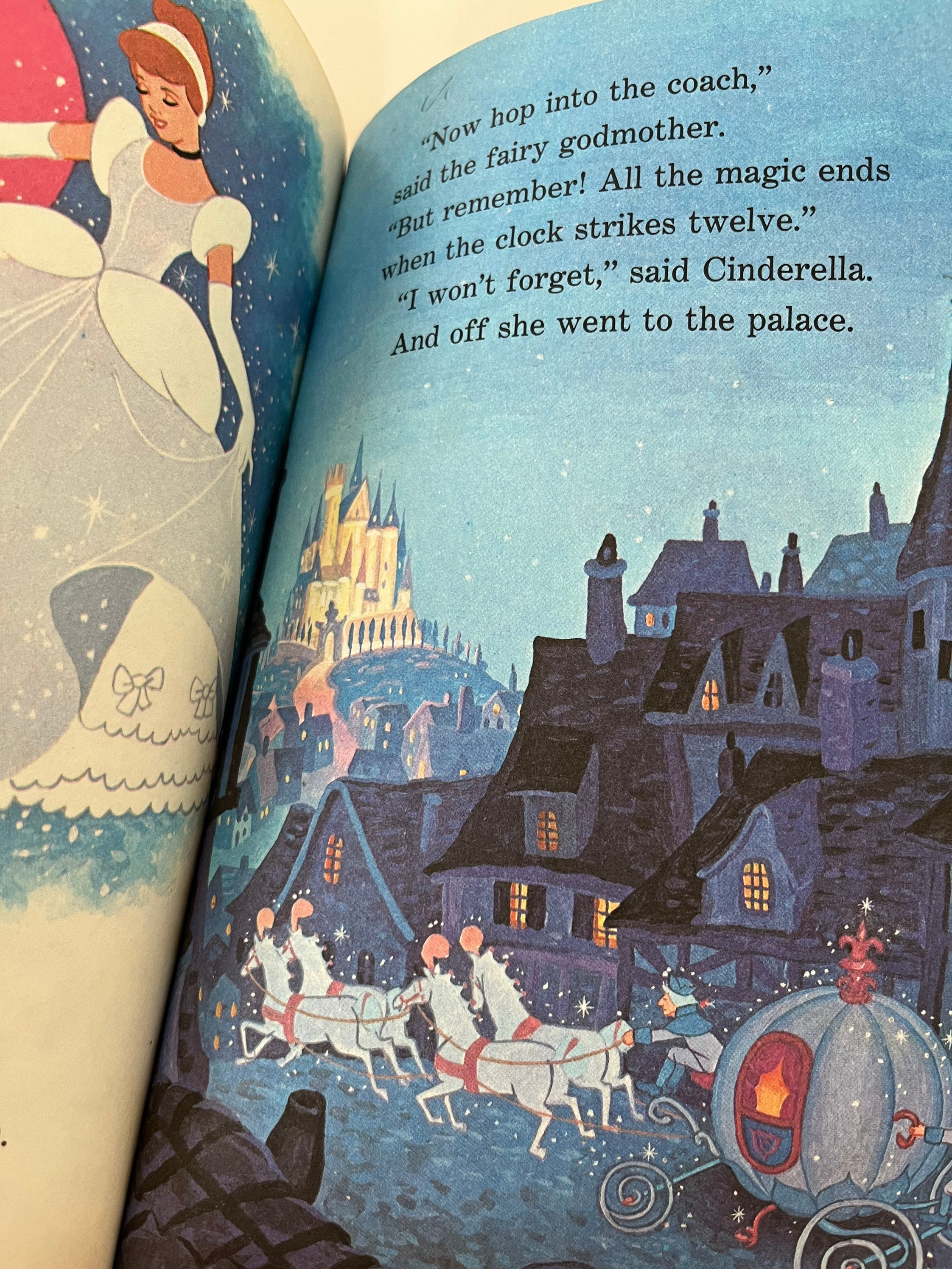 Cinderella. Disney's Wonderful World of Reading 1974. Beautiful Vintage ...