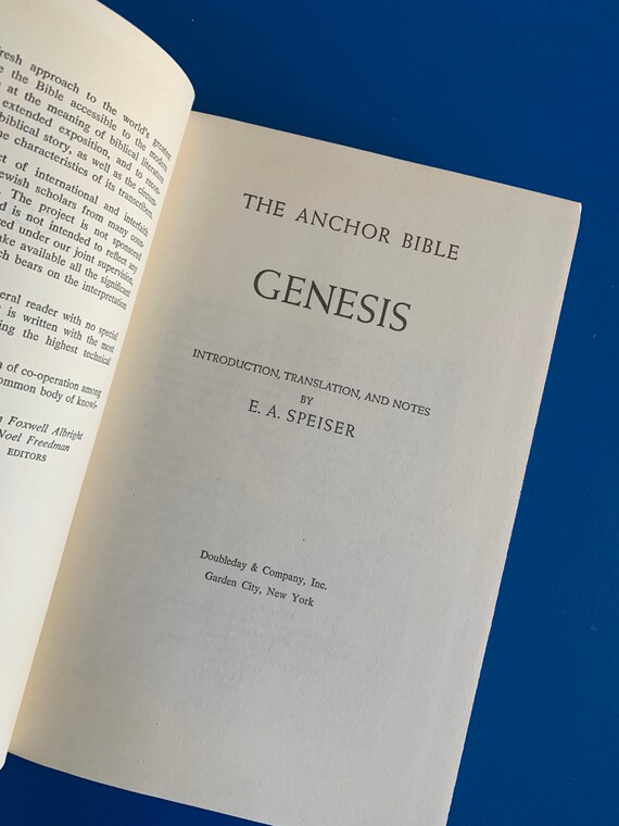 Anchor Bible) Speiser Genesis Introduction, Translation,, 53% OFF