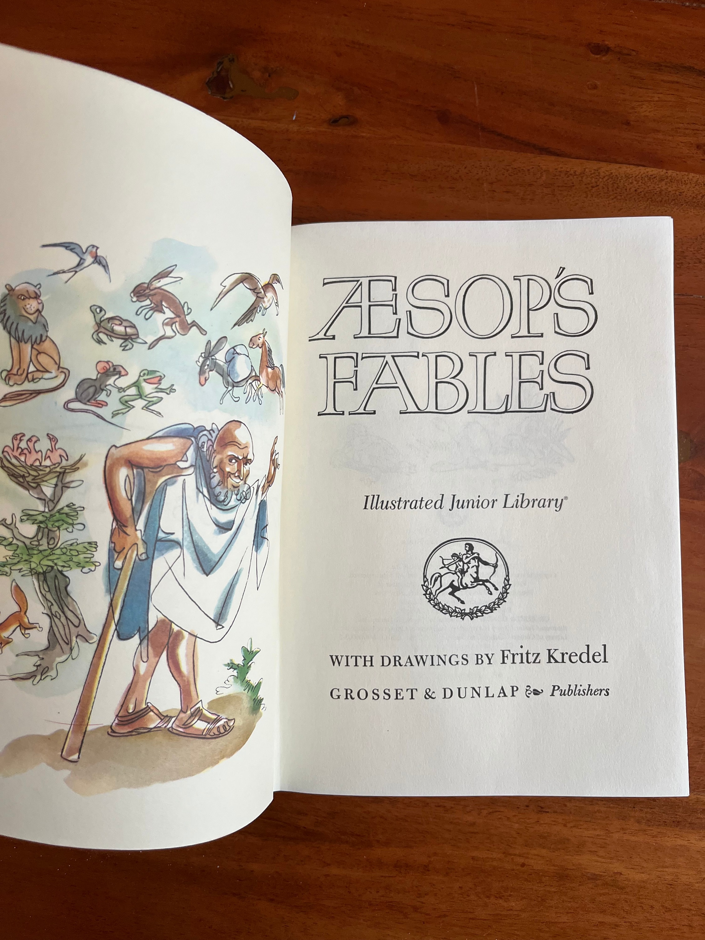 Aesops Fables With Drawings by Fritz Kredel copyright 1947 2001 Reprint ...