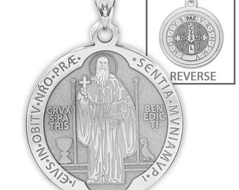 Saint Benedict Round Religious Medal exclusive - Etsy