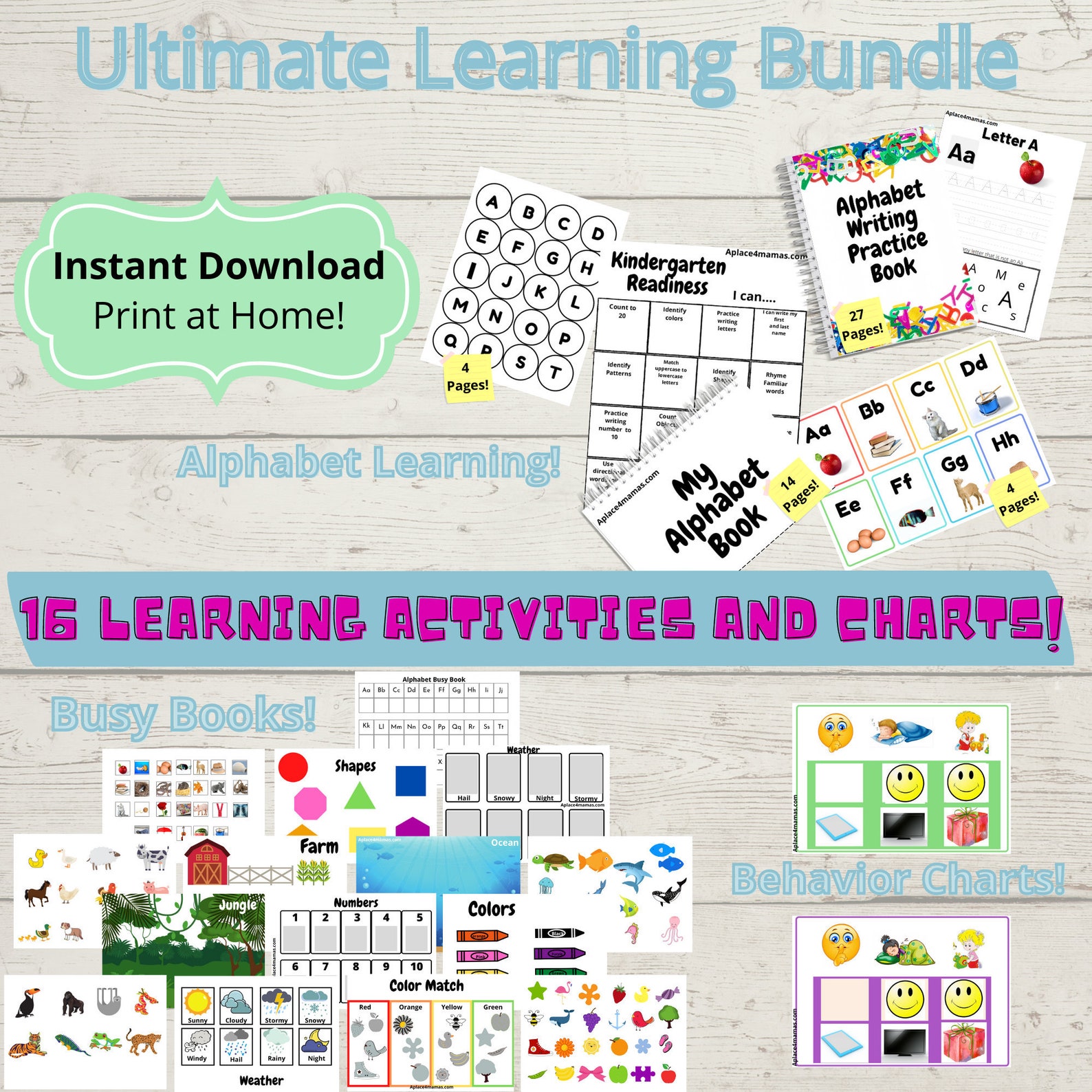 Ultimate Learning Bundle, Busy Binder kindergarten Readiness Bundle ...