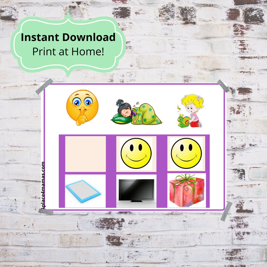 Behavior Chart Sticker Chart Kids Good Behavior Chart - Etsy