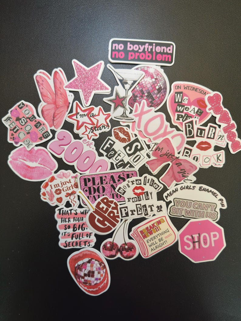 Pink Aesthetic Girly Y2K Stickers, Mean Girl Stickers, Stickers for ...