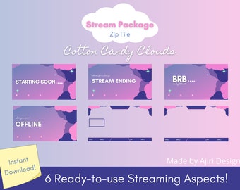 Pastel Pink Stream Screens for Twitch Starting Soon Be - Etsy