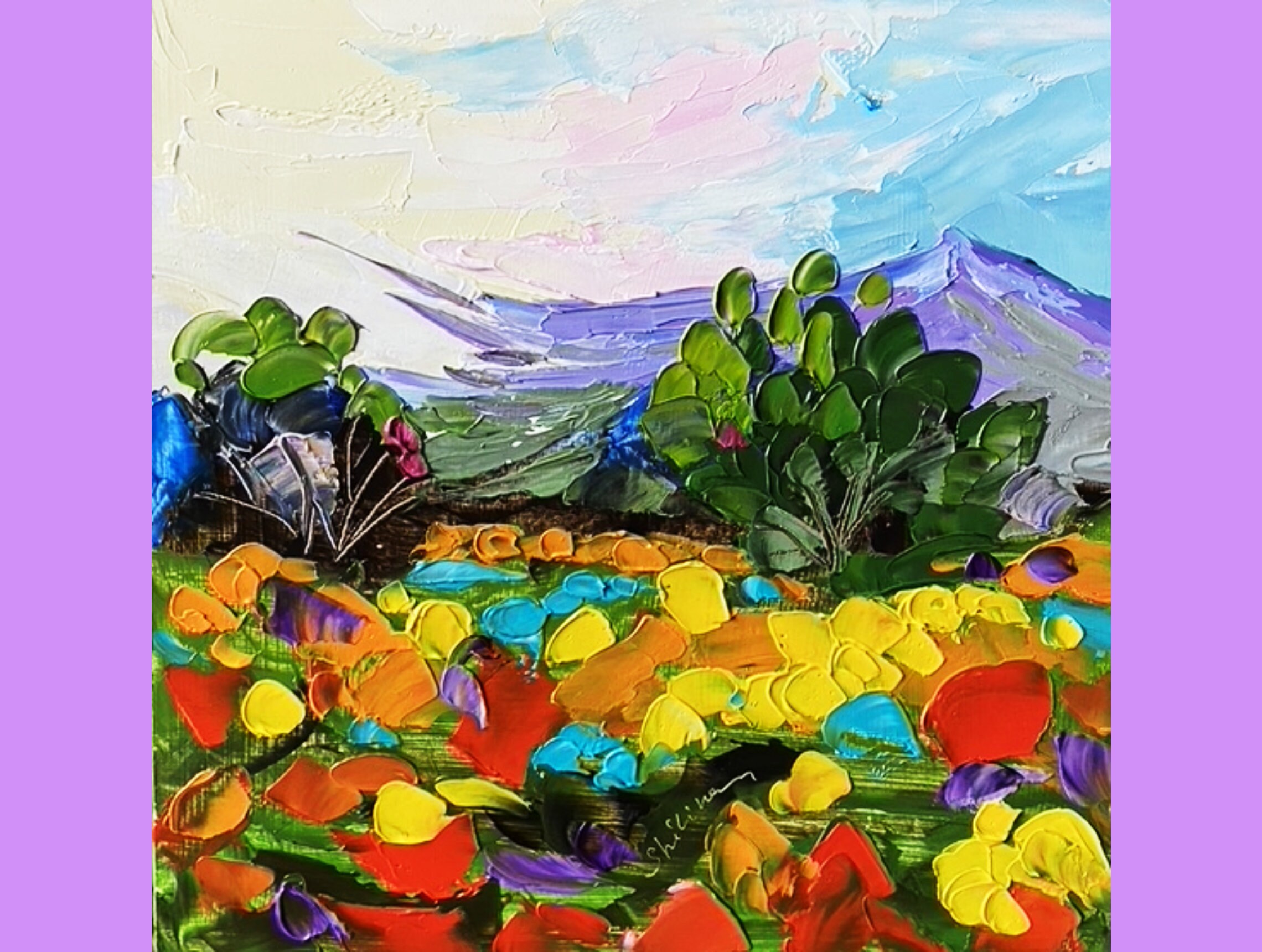 Blue Ridge Mountains Painting Landscape Original Art Abstract Original ...