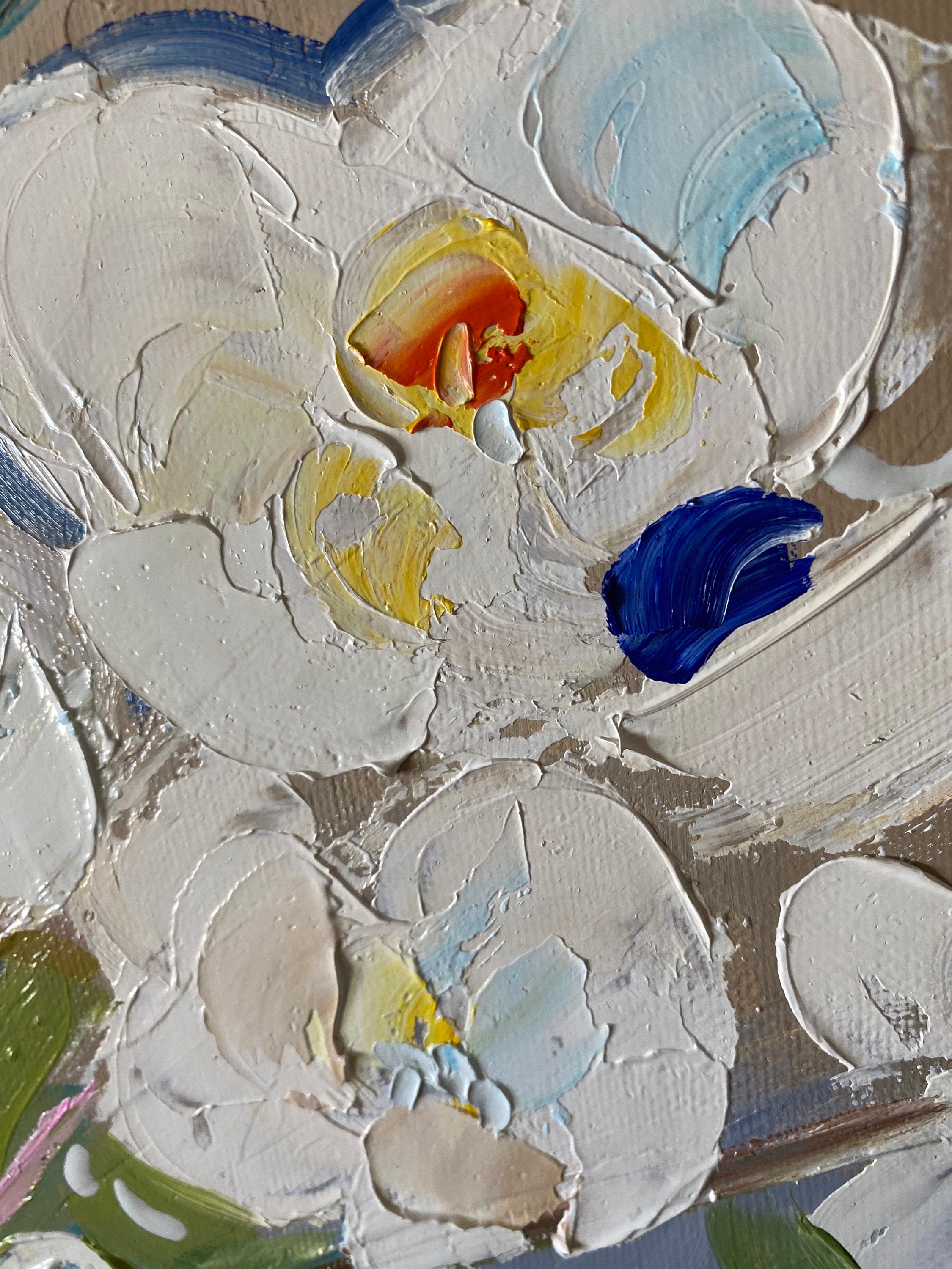 Orchid Extra Large Oil Painting on Canvas Still Life Original Art ...