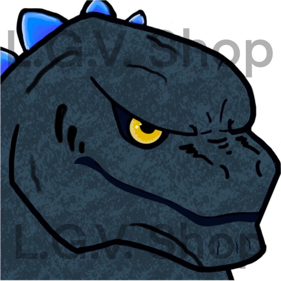 Godzilla Grin Emote - Etsy