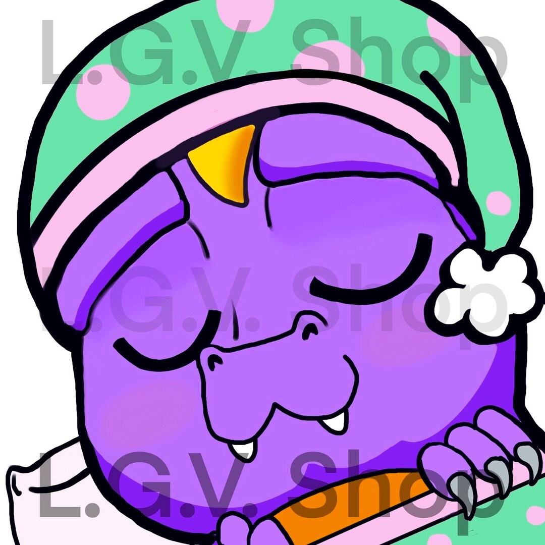 Sleepy Spyro Twitch Emote - Etsy
