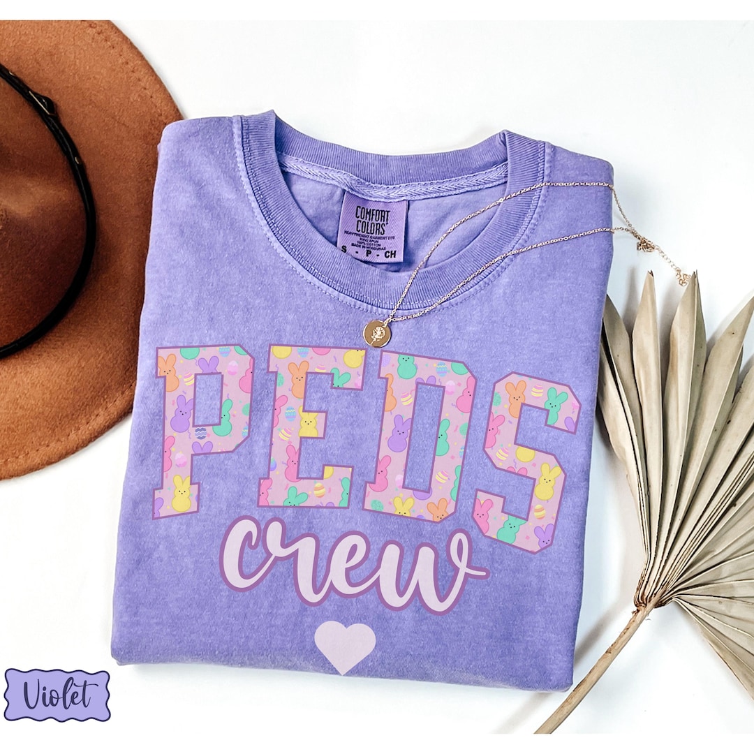 Pediatric Crew Easter Comfort Colors® Shirt, PEDS Nurse Shirt ...