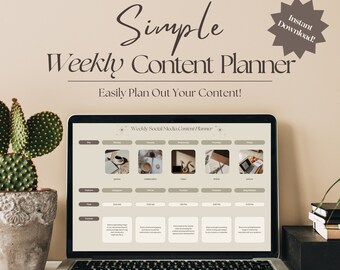 Weekly Social Media Calendar for Creators & Businesses - Etsy