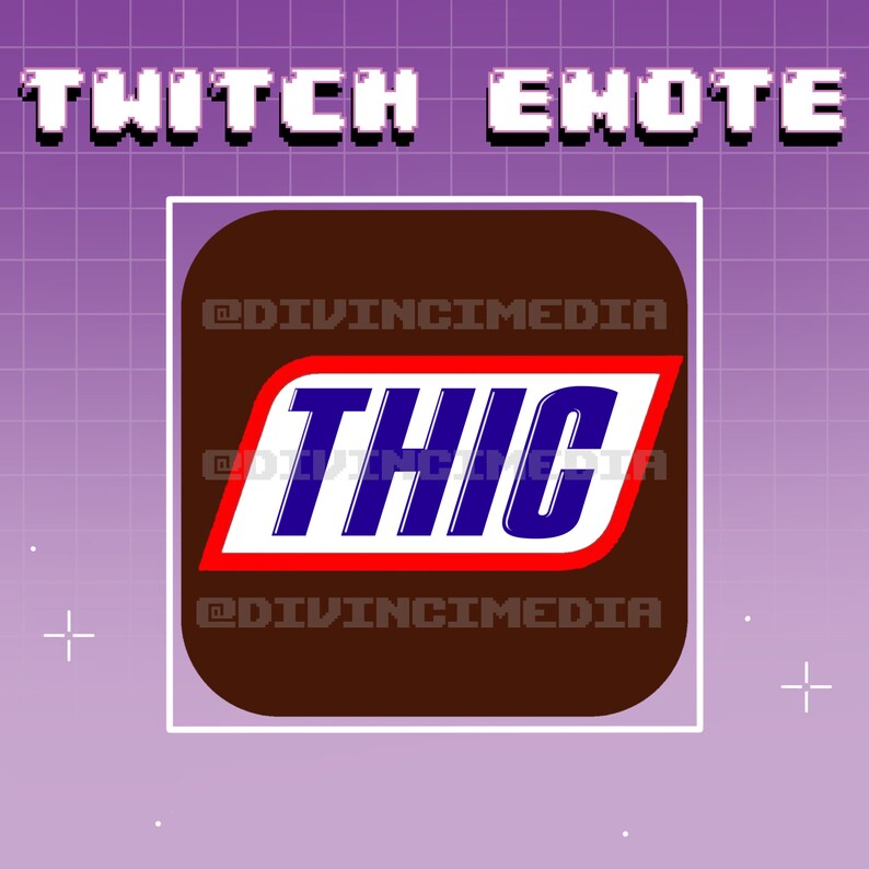 Snickers Thic Chocolate Candy Text Emote Twitch Discord - Etsy