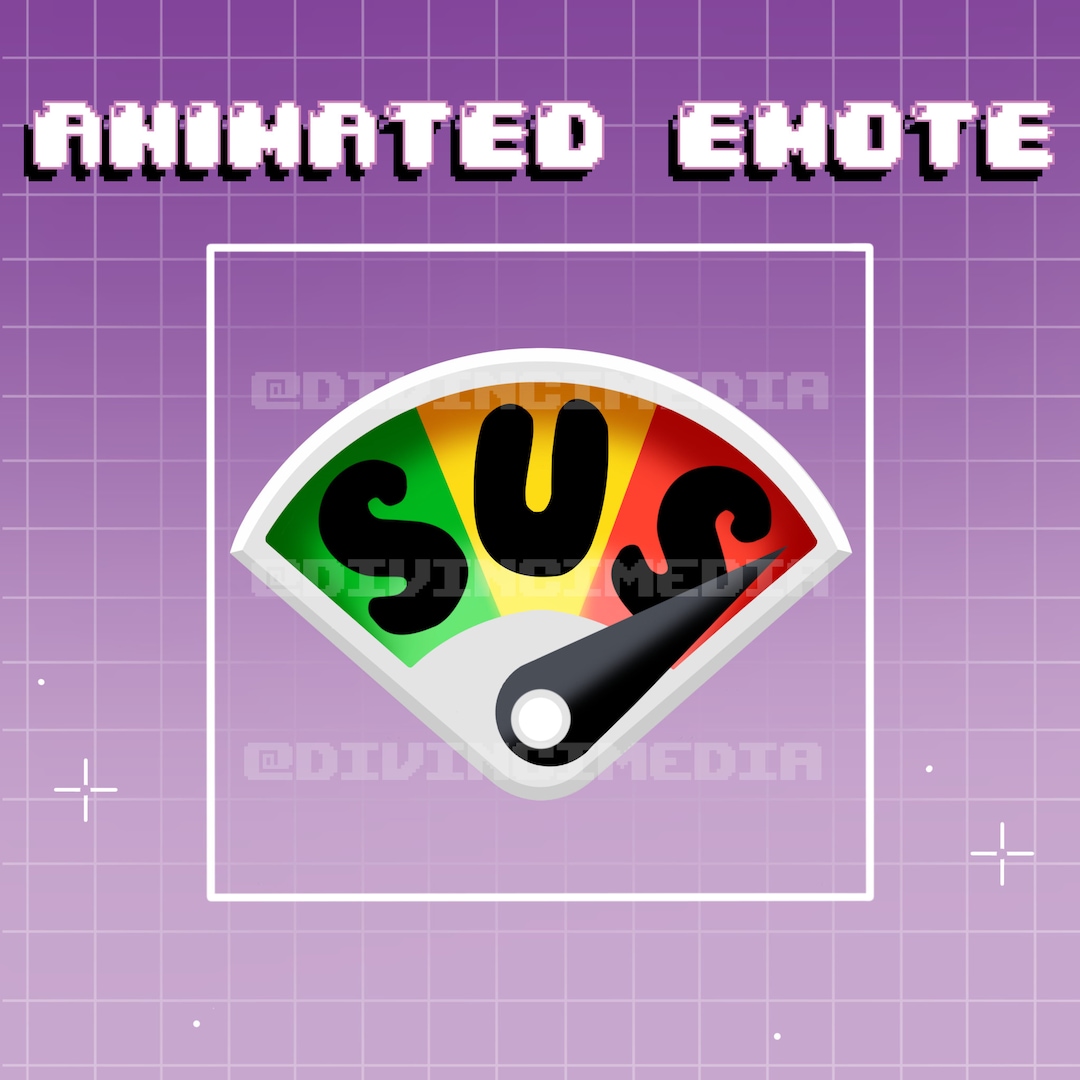Pretty Sus Meter Animated Twitch Emote Suspicious Lurk Among Us Alert ...