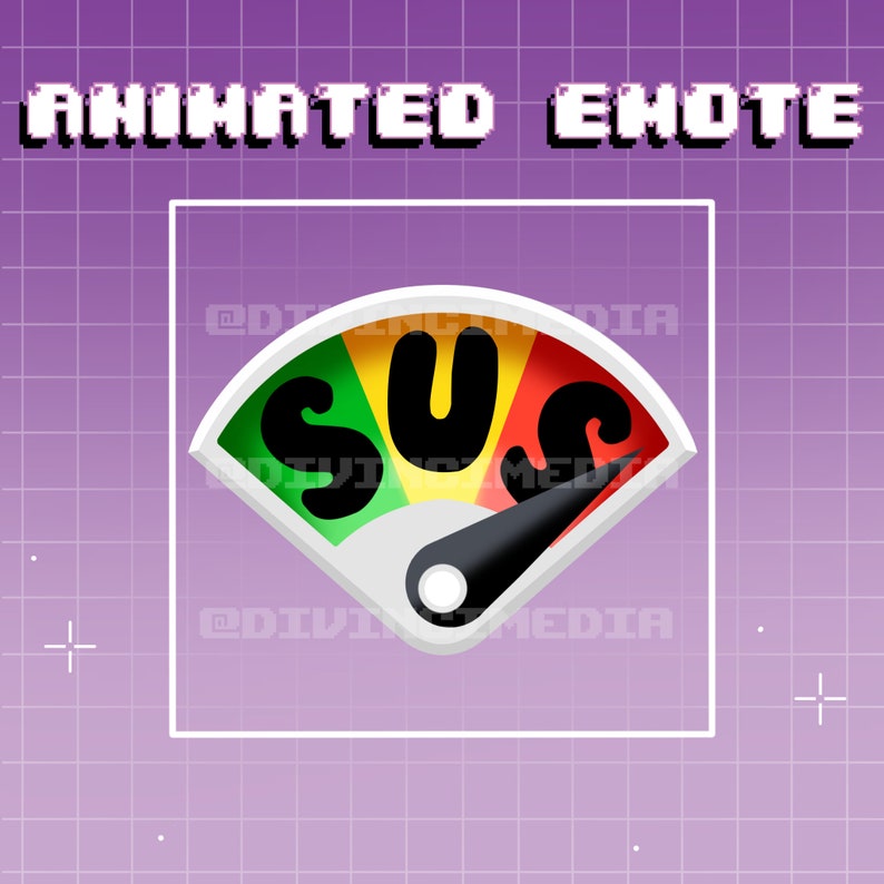Pretty Sus Meter Animated Twitch Emote Suspicious Lurk Among Us Alert ...