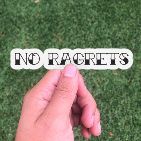 No Ragrets Tattoo - Etsy