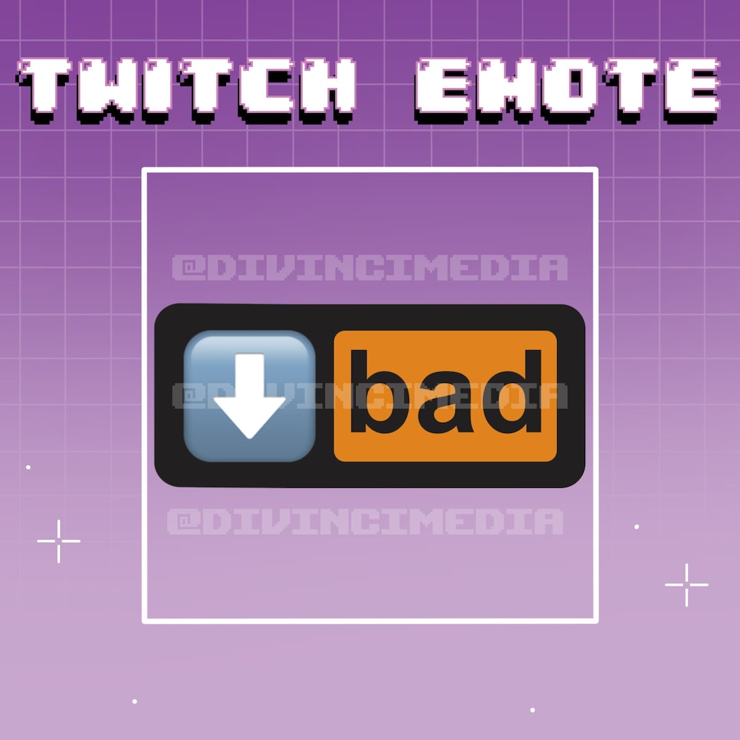 Down Bad Funny Meme Emote - Etsy
