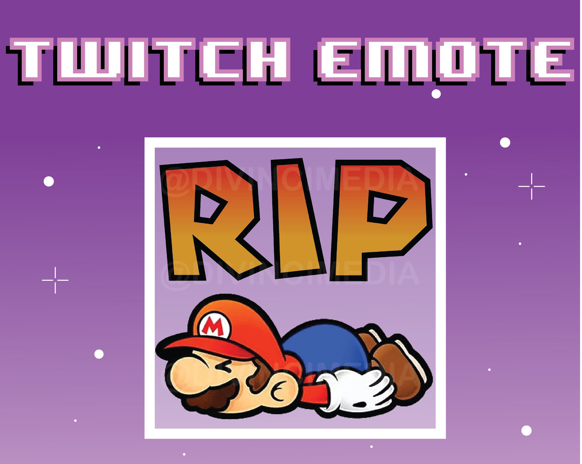 Paper Mario Rest in Peace RIP Twitch Discord Emote | Etsy