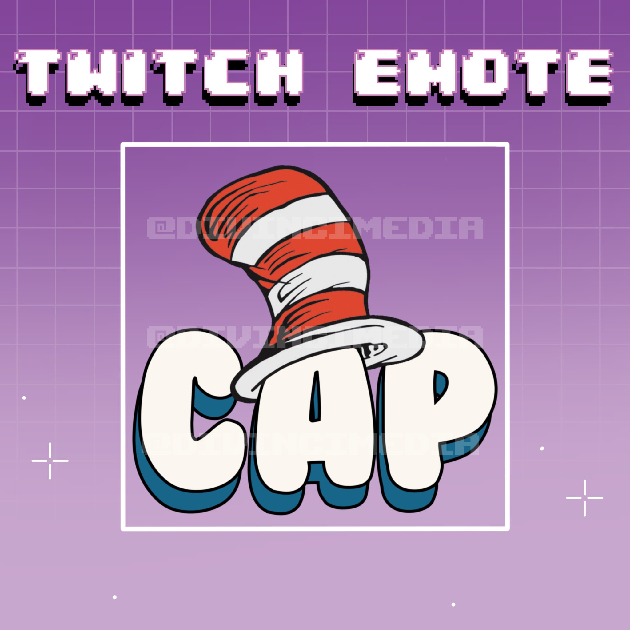 Cap Text Cat in the Hat Twitch Emote Dr Seuss Hat Lie Grinch Clothing ...