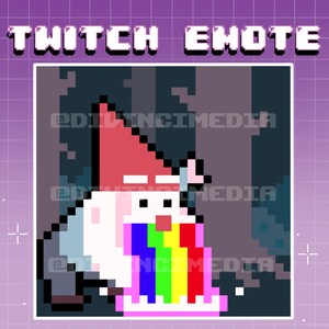 Pixel Gnome Rainbow Vomit Sick Toxic Puke 8 Bit Pride Retro Art ...