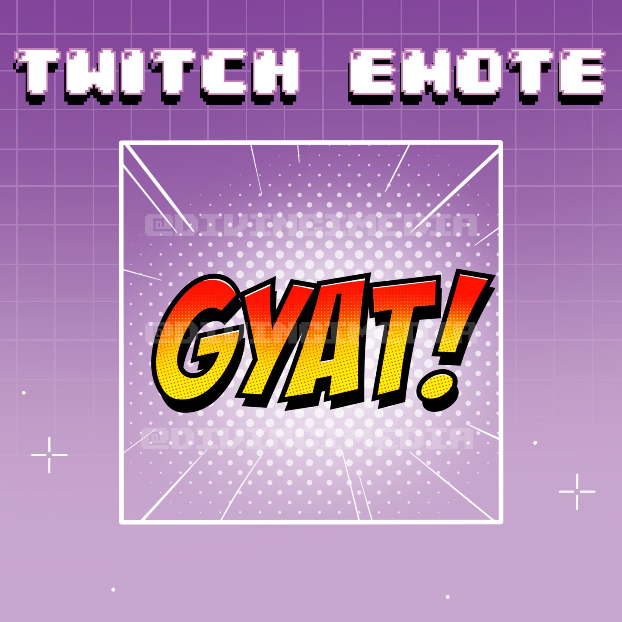 GYAT Comic Text Twitch Discord Emote - Etsy