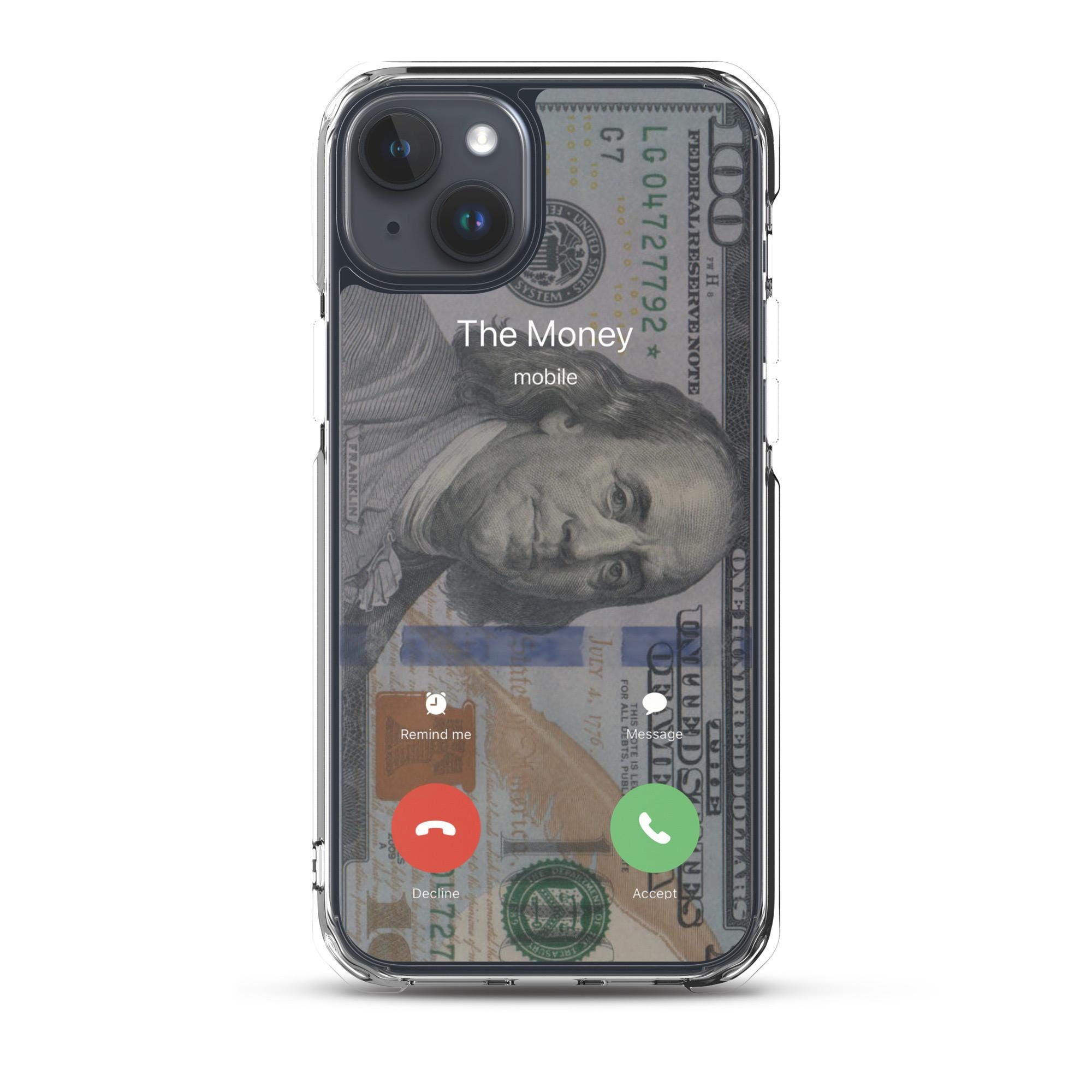 The Money Calling Hundred Dollar Bill iPhone Case Blue Face Benjamin ...