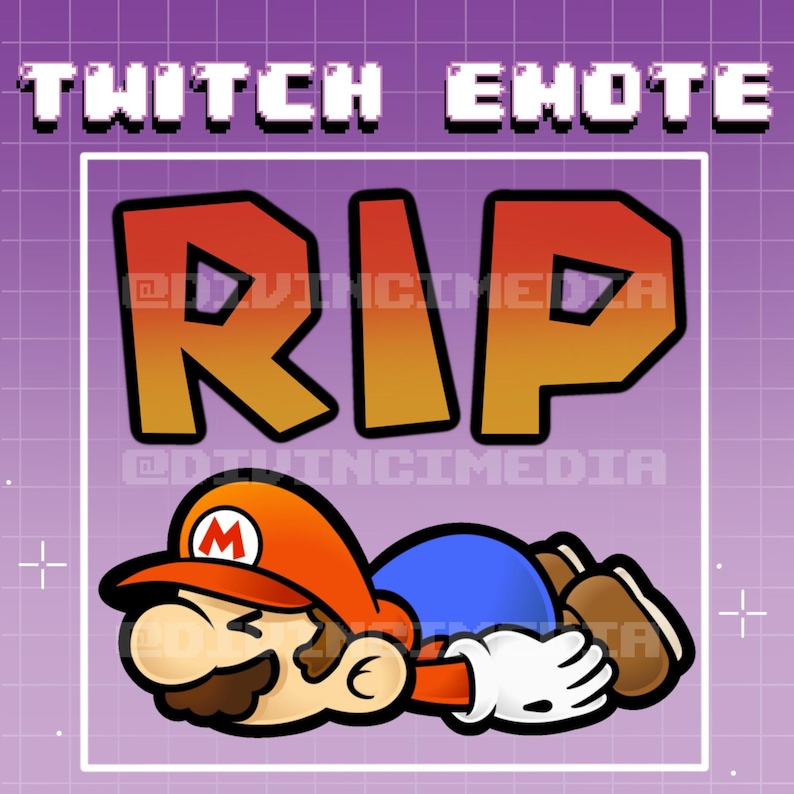 Paper Mario Rest in Peace RIP Twitch Discord Emote Press F in Chat Key ...