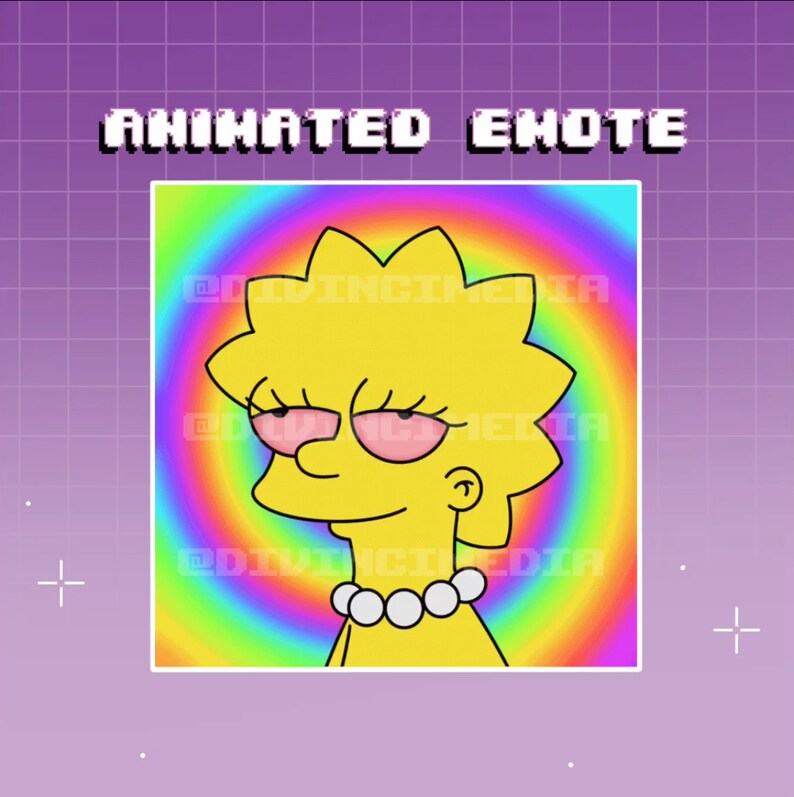 Lisa Simpson High Animated Twitch Emote Gif - Etsy