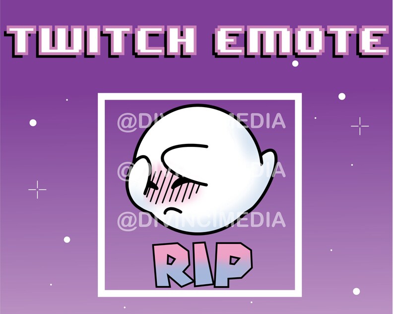 Boo Super Mario Bro Ghost Twitch Emote Discord Spooky Scared Kawaii ...