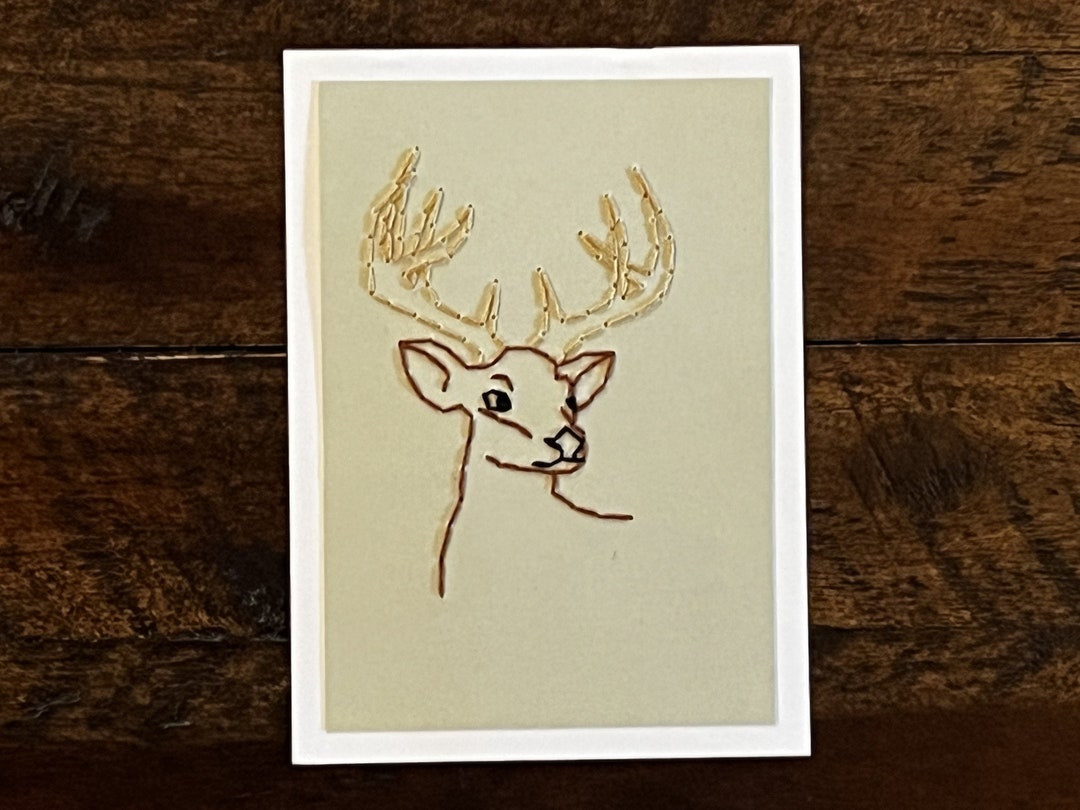 Deer A2 Hand-embroidery Pattern Download | Paper Embroidery | Home ...