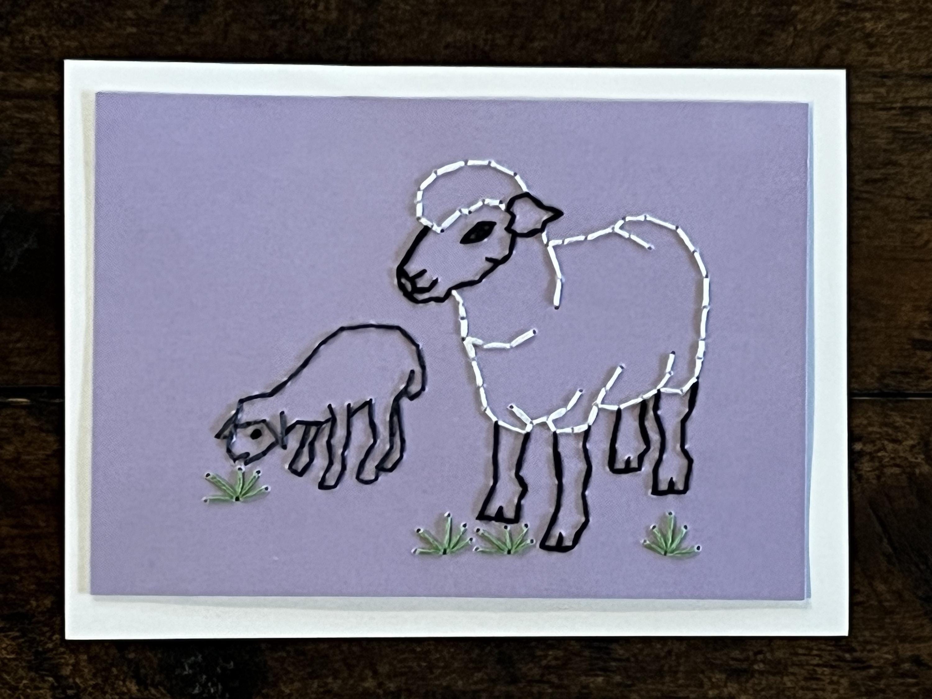 Sheep A2 Hand-embroidery Pattern Download | Paper Embroidery | Home ...