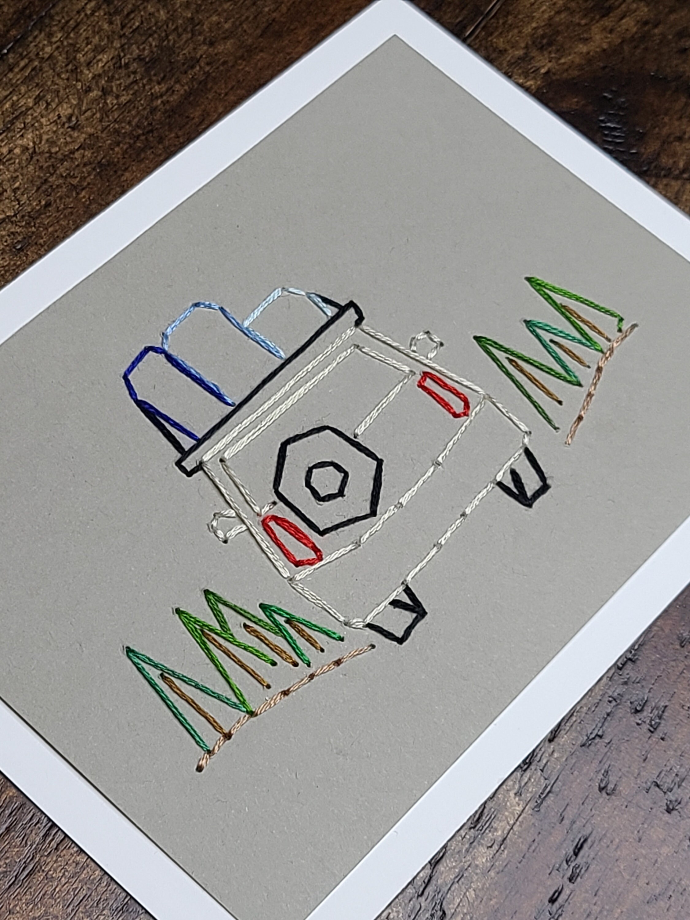 On an Adventure A2 Hand-embroidery Pattern Download | Paper Embroidery ...