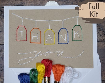 Thank You Embroidery - Etsy