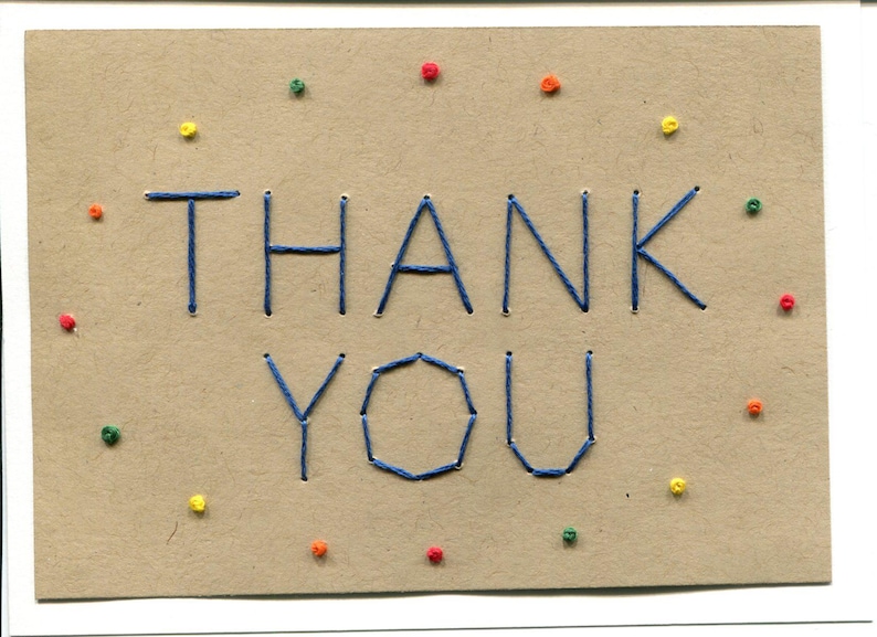 Thank You Knots Card A2 Hand-embroidery Pattern Download - Etsy