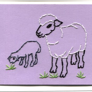 Sheep A2 Hand-embroidery Pattern Download | Paper Embroidery | Home ...