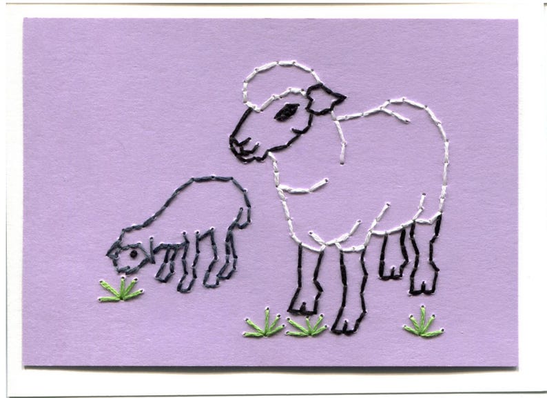 Sheep A2 Hand-embroidery Pattern Download | Paper Embroidery | Home ...