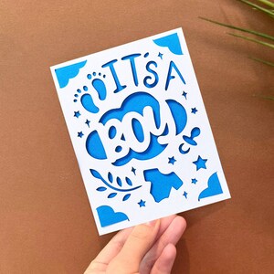 It's a Boy Card SVG Template: Cricut Joy, New Baby (digital Download ...