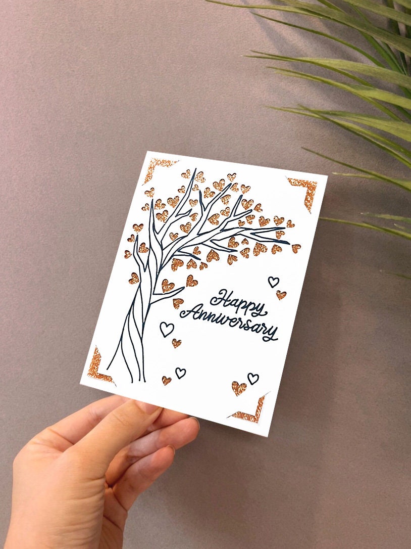Anniversary Card Svg Love Tree Card Svg instant Digital - Etsy UK