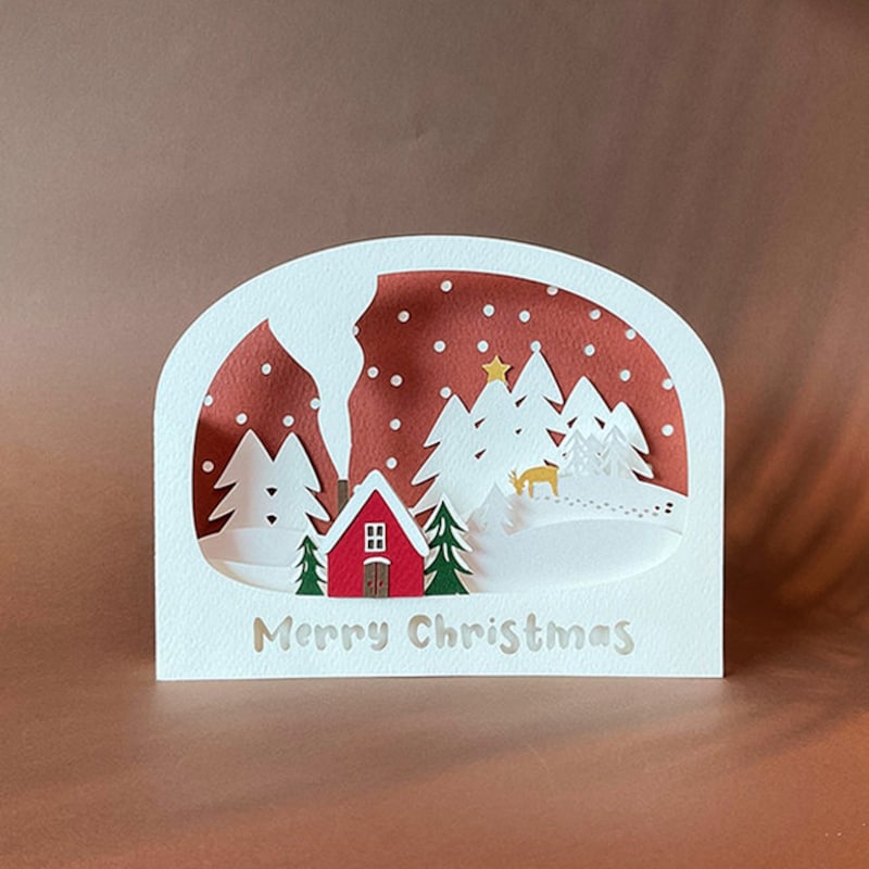 3d Christmas Pop up Cards - Etsy