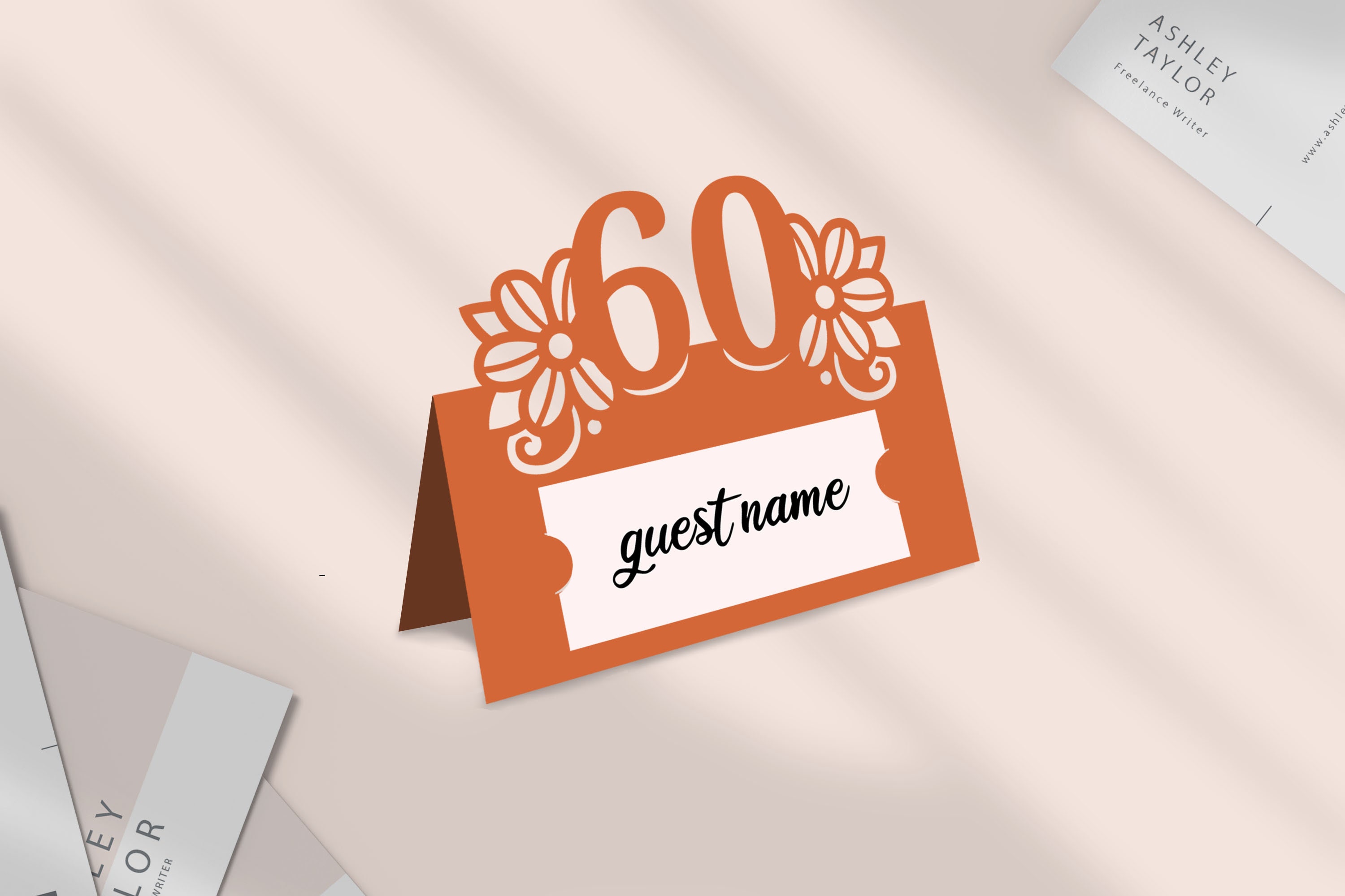 60th Birthday Place Card Svg 60th Name Card SVG Name Card - Etsy UK