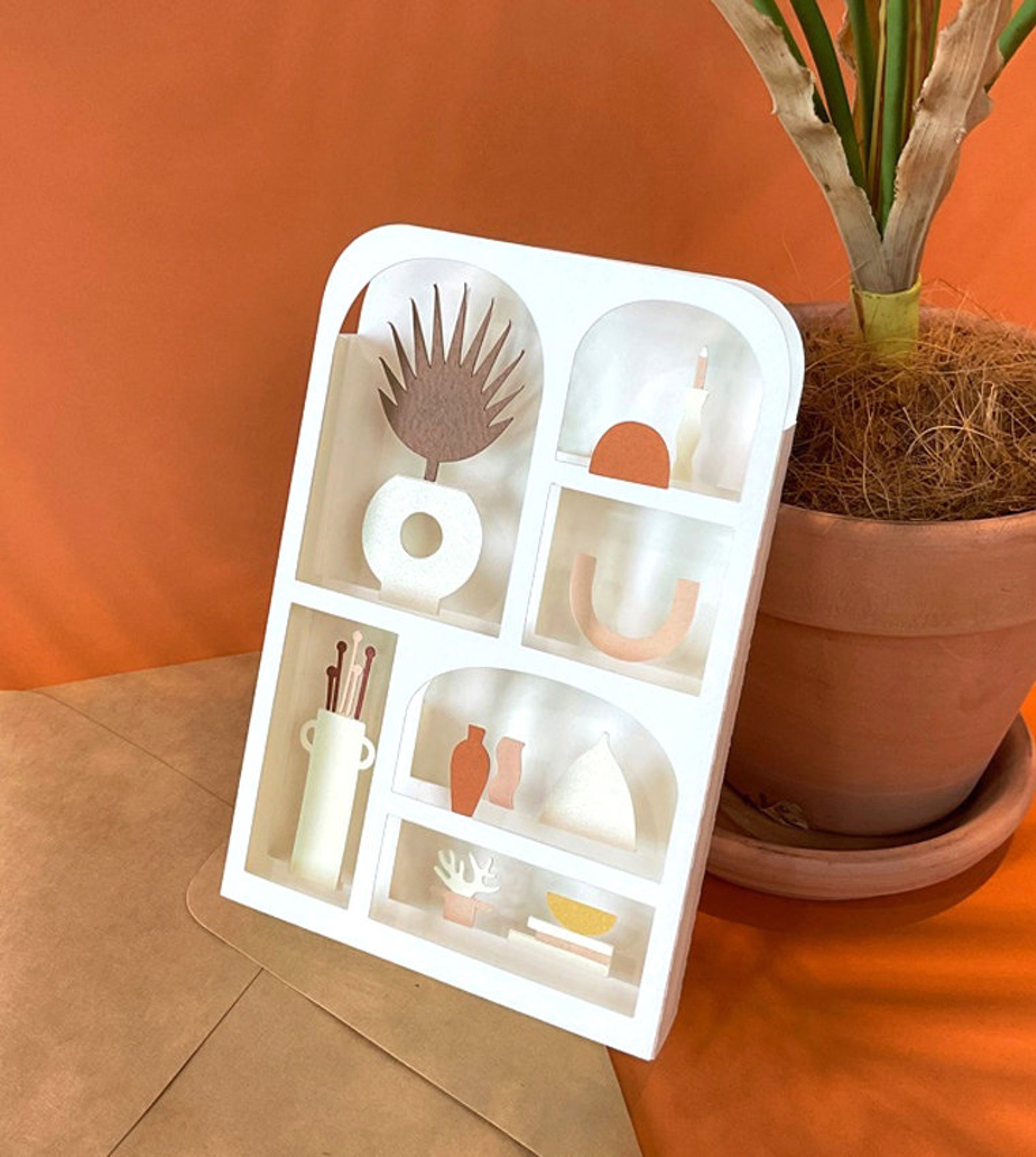 Unique Paper Cut Paper Room Decor Paper Craft card - Etsy