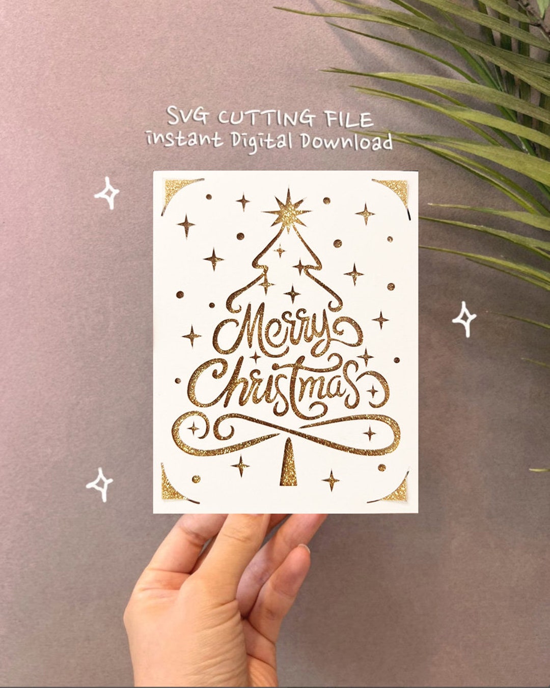 Christmas Tree Card SVG: Cricut Joy Template (digital Download) - Etsy