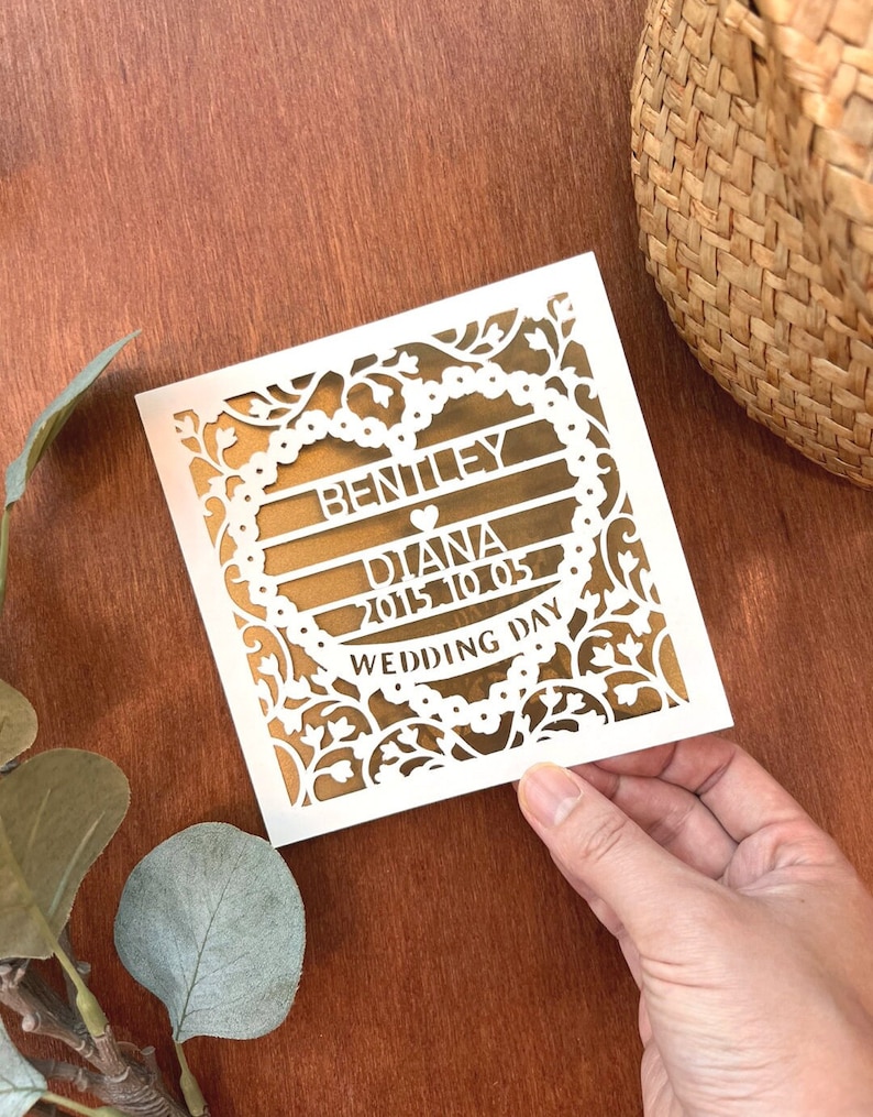 SVG Wedding Card Personalised Wedding Card Svg Marriage - Etsy