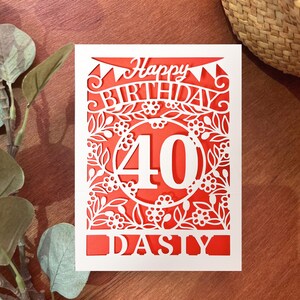 40th Birthday Card Svg, Age 40 Card SVG, Digital Download Cricut - Etsy
